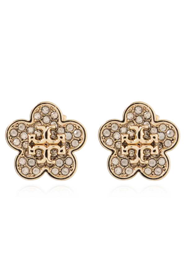 Tory Burch Earrings With Crystals - Gold