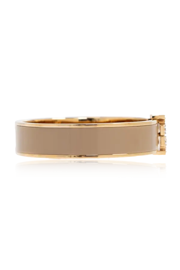 Tory Burch Crystal Logo Bangle Bracelet