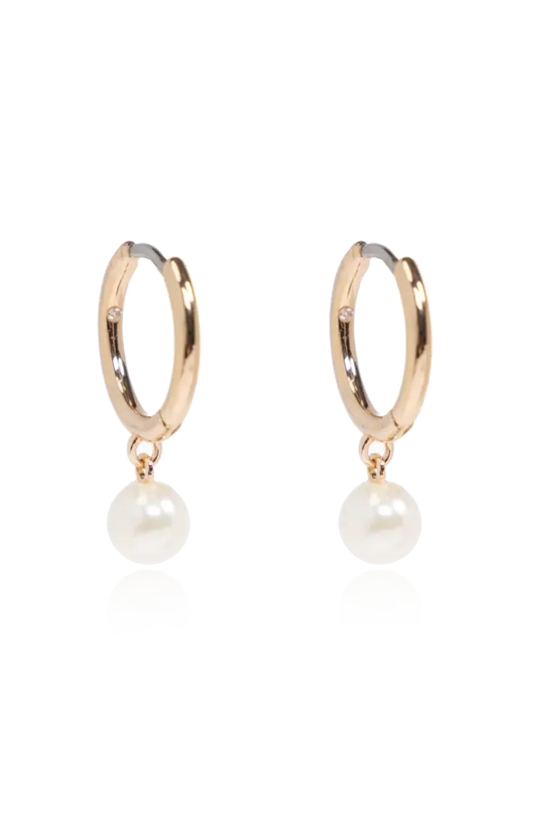 Tory Burch Hoop Earrings With Pendant - Gold