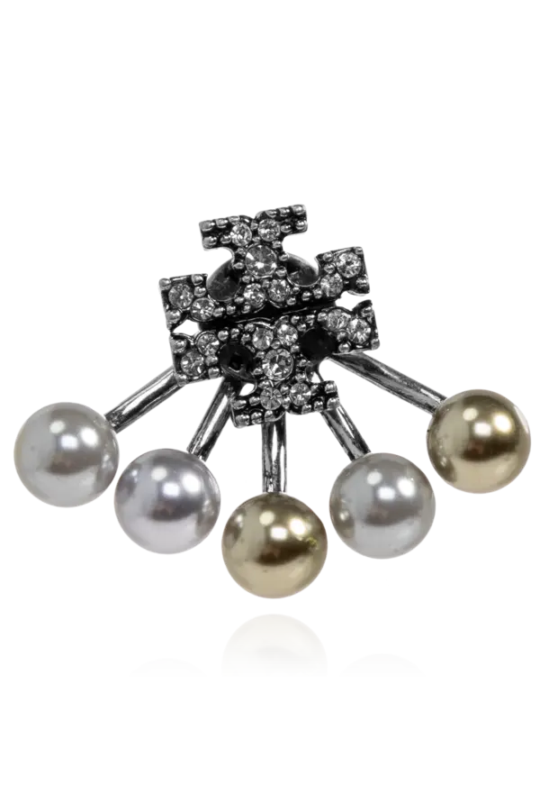 Tory Burch Earrings With Crystals And Pearls