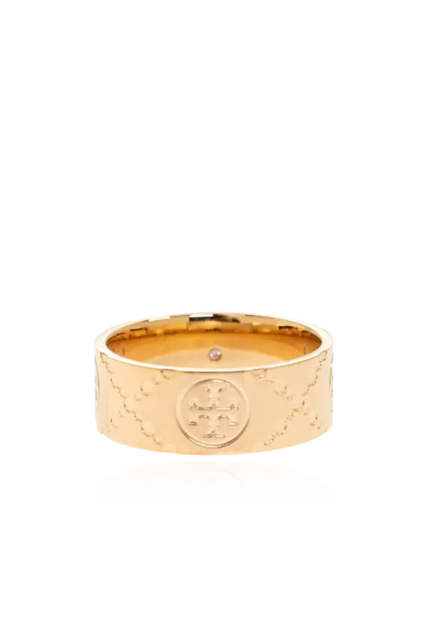 Tory Burch Engraved Logo Ring - Gold
