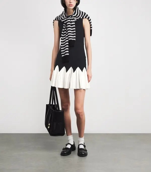 Sandro Two-tone Mini Dress - Black