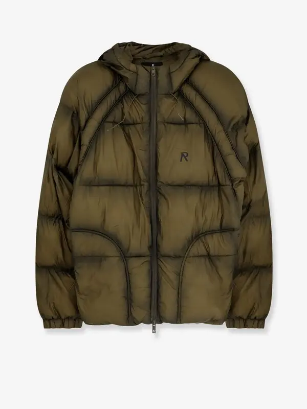 REPRESENT Padded And Quilted Down Jacket - Green