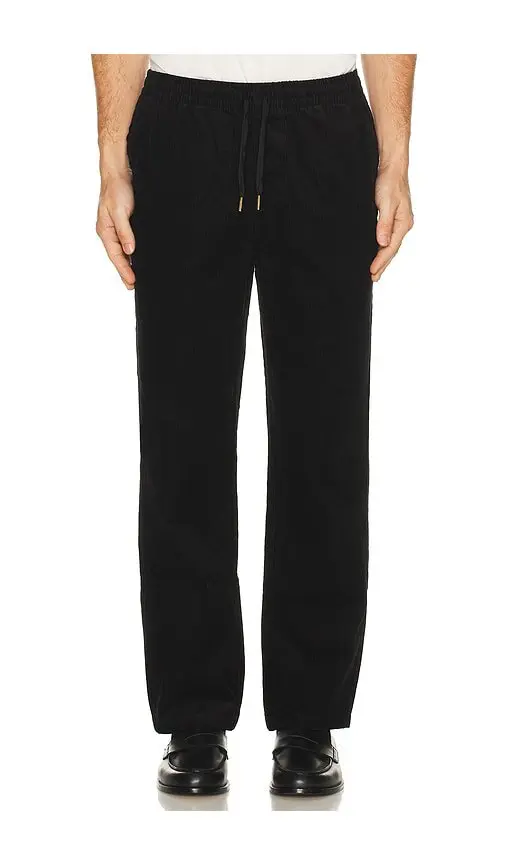 RHYTHM Corduroy Trousers With Drawstring - Black