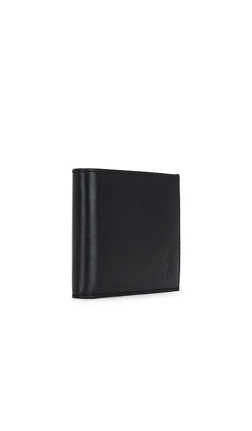 Polo Ralph Lauren Burnished Leather Billfold Wallet - Black
