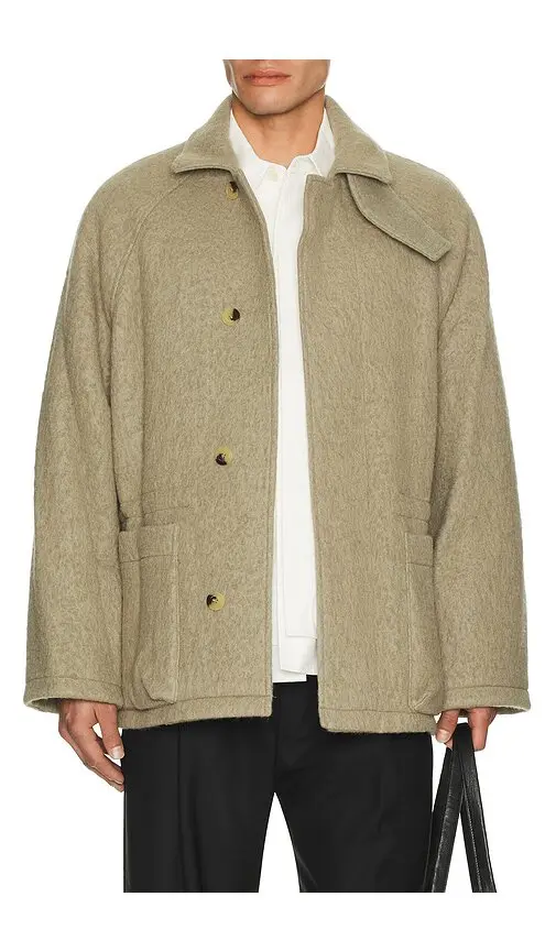 LE17SEPTEMBRE Wool Hunting Half Coat - Grey