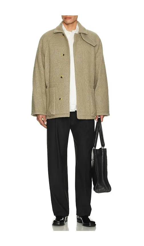 LE17SEPTEMBRE Wool Hunting Half Coat - Grey