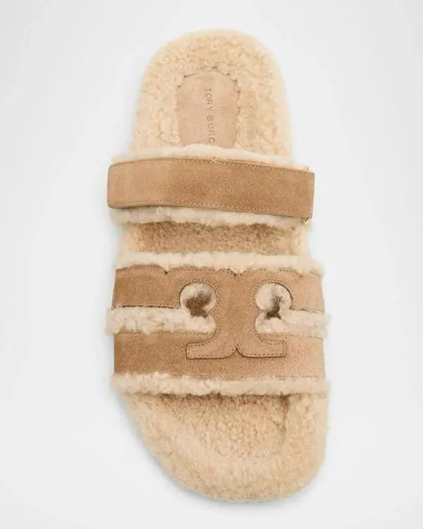 Tory Burch Ines Shearling Sport Slide Sandals