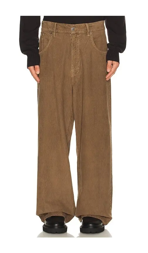SUNFLOWER Super Wide Corduroy Trousers - Brown