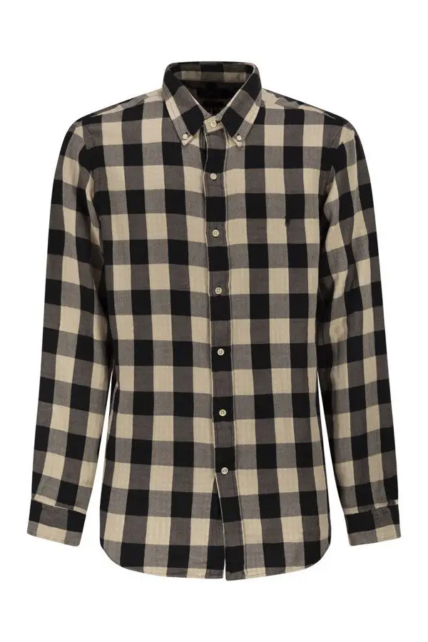 Ralph Lauren Custom-fit Tartan Shirt - Black