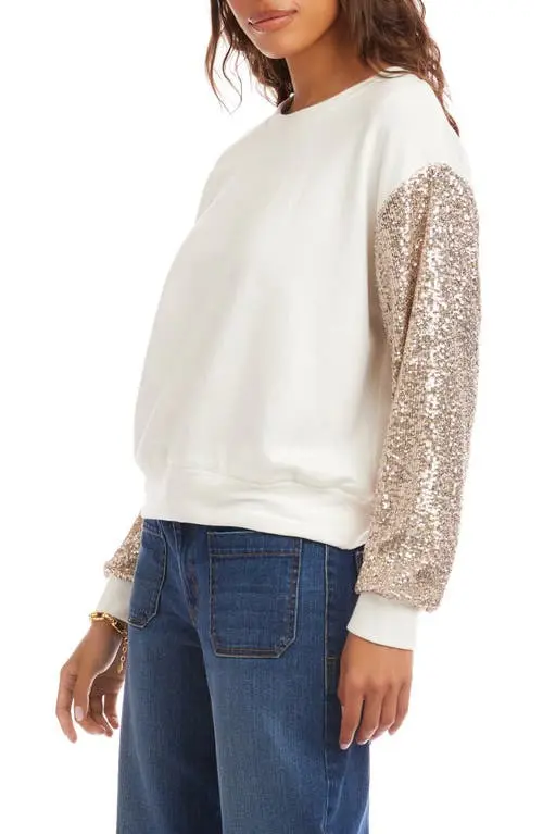 Karen Kane Sequin Sleeve Sweatshirt