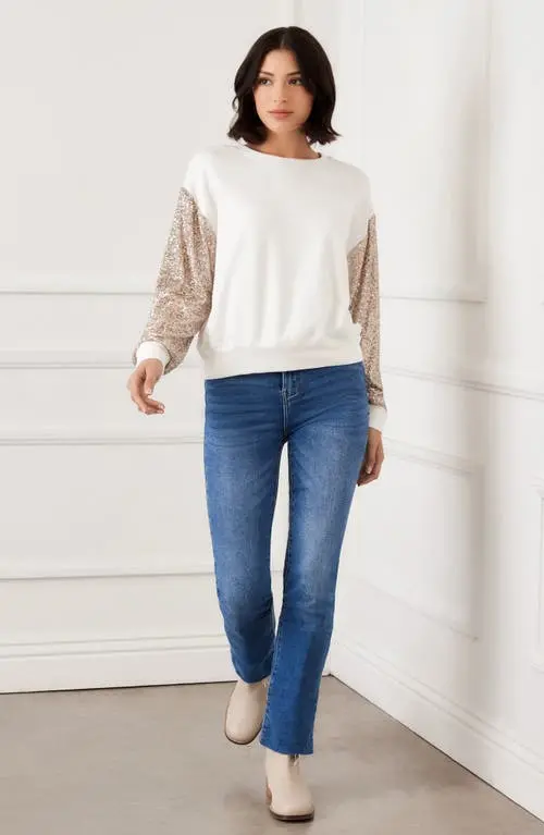 Karen Kane Sequin Sleeve Sweatshirt