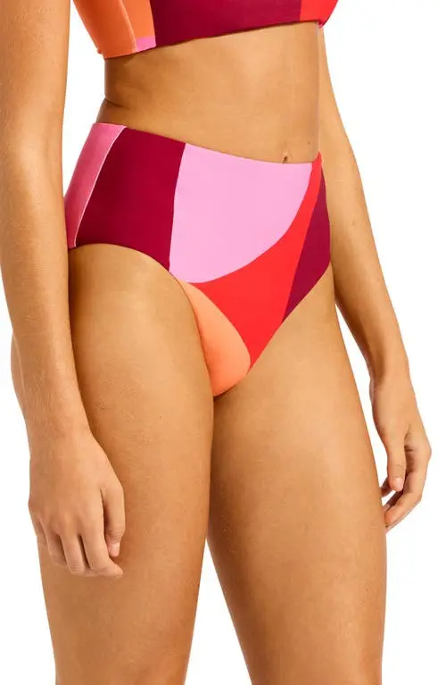 Seafolly High Waist Bikini Bottoms - Flame