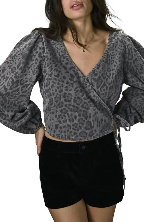 NEXT Animal Print Wrap Shirt