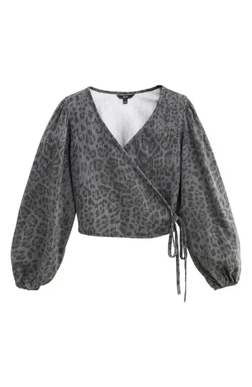 NEXT Animal Print Wrap Shirt