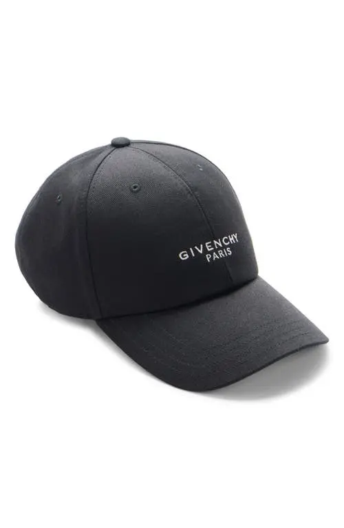 Givenchy Embroidered Logo Baseball Cap - Black