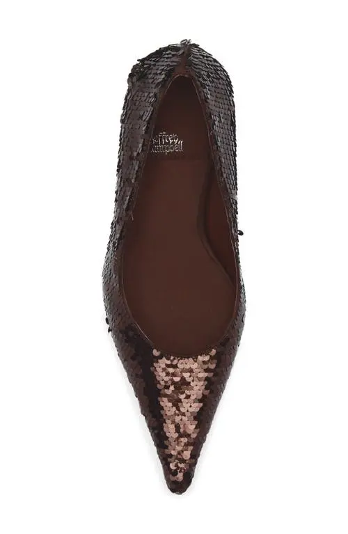 Jeffrey Campbell Sequin Pointed Toe Pumps - Brown