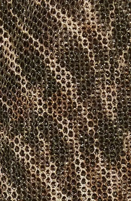 Ramy Brook Metallic Animal Print Bikini Bottom - Beach Brown Zebra