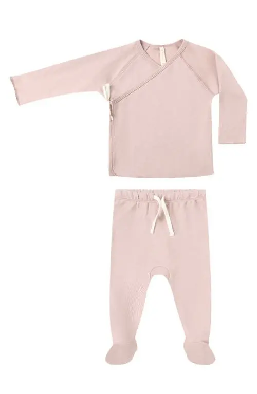 QUINCY MAE Wrap Top And Footed Pants Set