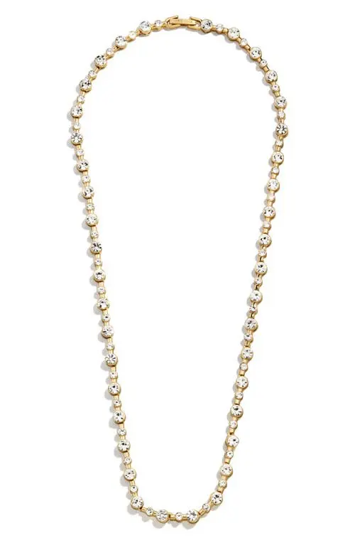 Baublebar Round Bezel Tennis Necklace - Gold/clear