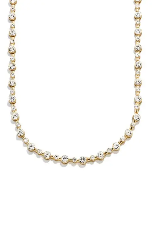 Baublebar Round Bezel Tennis Necklace - Gold/clear