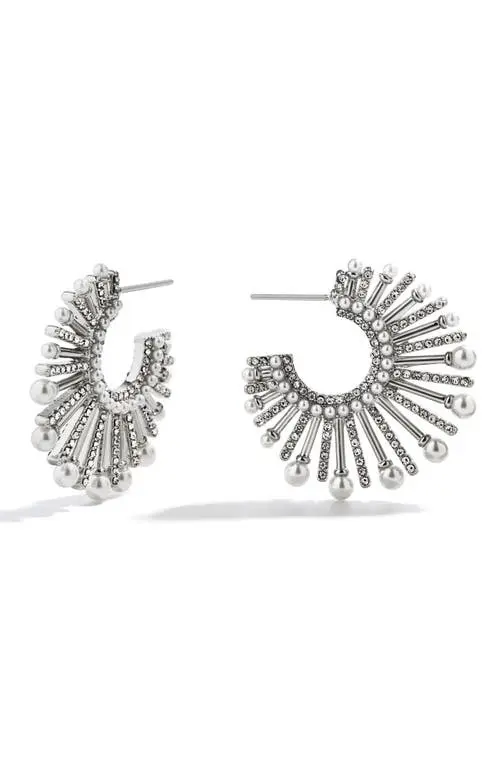 Baublebar Jordan Sunburst Hoop Earrings - Silver