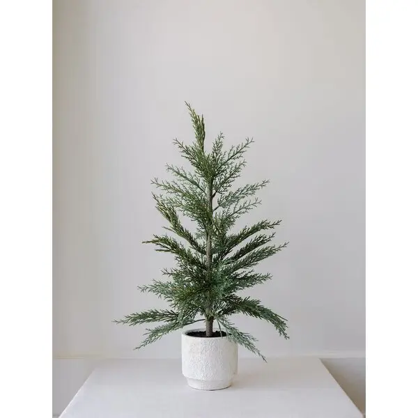 CG HUNTER 24" Artificial Evergreen Cedar Tree Set