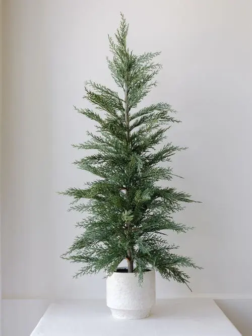 CG HUNTER 24" Artificial Evergreen Cedar Tree Set