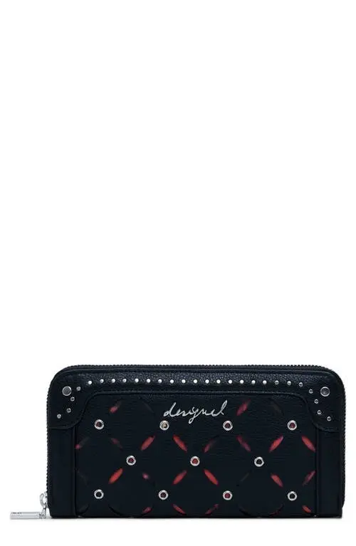 Desigual Long Faux Leather Wallet - Black