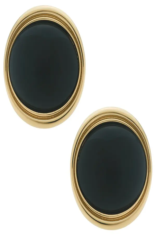 Retrofete Sanaa Earrings - Gold & Black