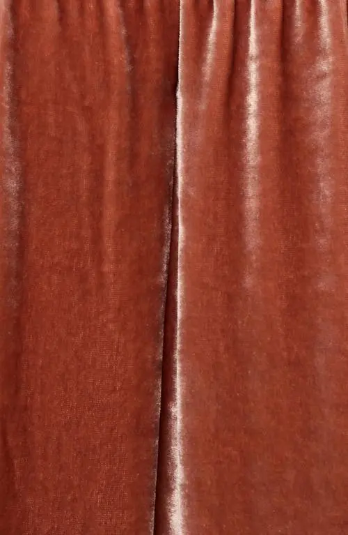 Mango Velvet Lounge Pants - Burnt Orange