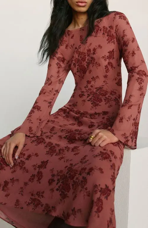Reformation Esra Long-Sleeve Maxi Dress - Clarette | Editorialist