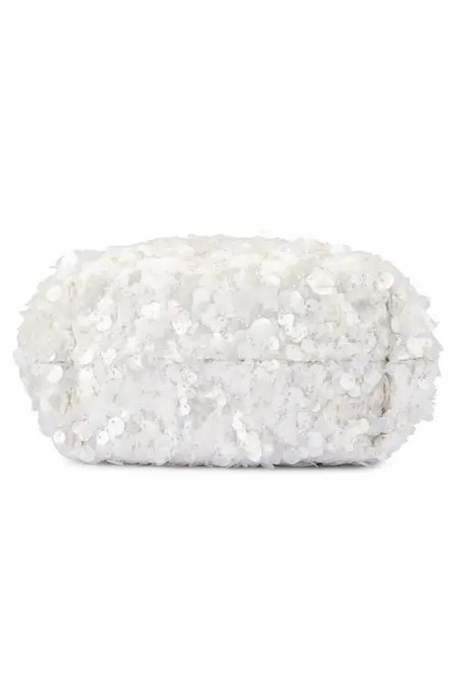 OLGA BERG Mattie Sequin Top Handle Bag - Ivory