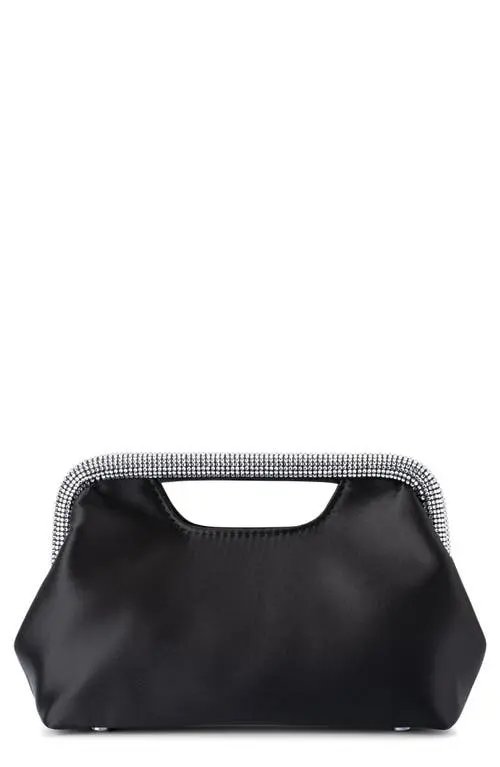 OLGA BERG Eleanor Crystal Top Handle Evening Bag - Black