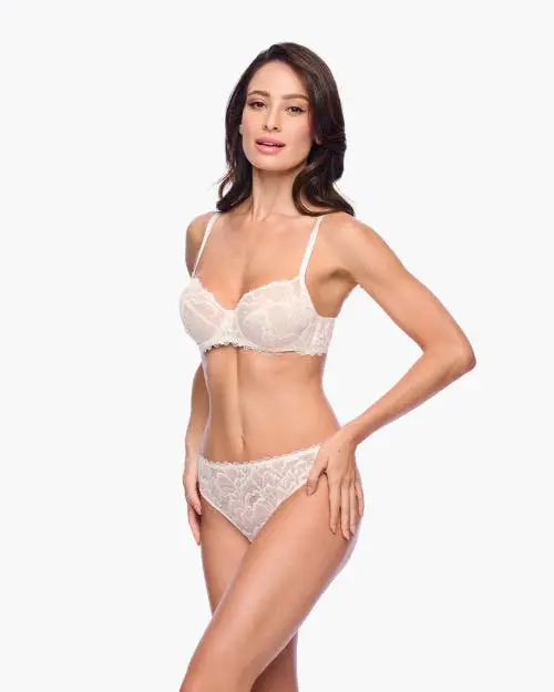 Cosabella Encantata Full Cup Bra - Moon Ivory/pink Lilly
