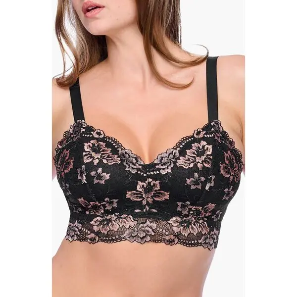 Cosabella Savona Curvy Longline Bralet - Black/mandorla