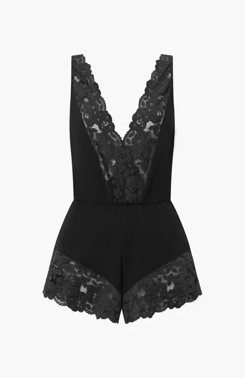 Cosabella Romanza Sleep Romper - Black