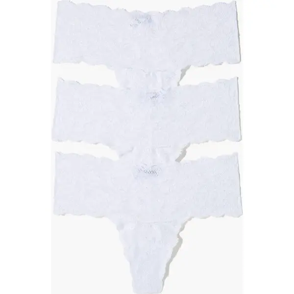Cosabella Nsn Comfie Thongs 3pk - Wht/wht/wht