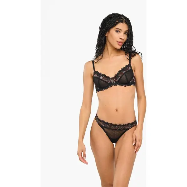 Cosabella Amalia Low Rise Thong - Black/bacio
