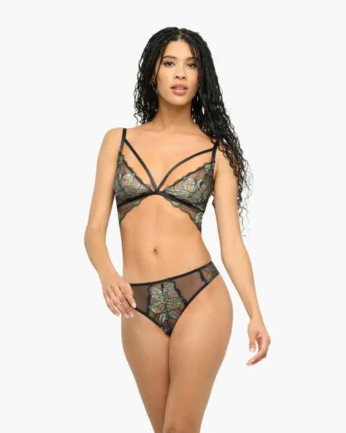 Cosabella Paradiso Triangle Bralette - Black/cappero