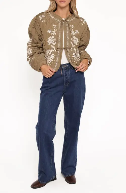 PETAL & PUP Floral Quilted Jacket