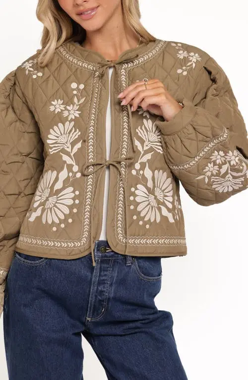 PETAL & PUP Floral Quilted Jacket