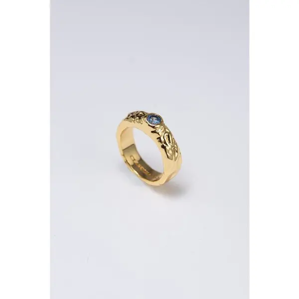 CLASSICHARMS Sylvie Cubic Zirconia Molten Stackable Ring - Gold/blue
