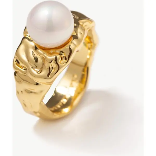 CLASSICHARMS Nora Freshwater Pearl Statement Ring - Gold