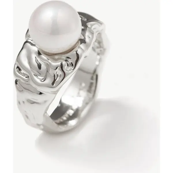 CLASSICHARMS Nora Freshwater Pearl Statement Ring - Silver