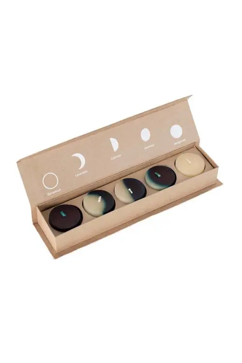 TEN THOUSAND VILLAGES Waxing Moon Tealights - Black