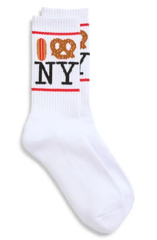 PICCOLINY Ny Crew Socks - Hot Dog/pretzel
