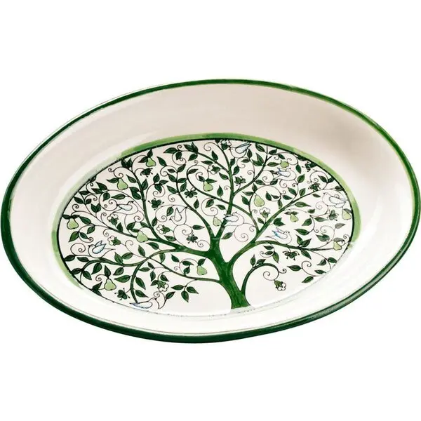 TEN THOUSAND VILLAGES Tree Of Life Serving Platter - White