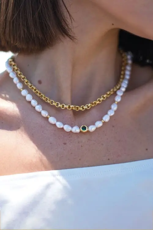 CLASSICHARMS Ella Freshwater Pearl Layered Necklace Set