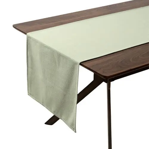 MEEMA Cloth Table Runner - Pinstriped - Sage Green